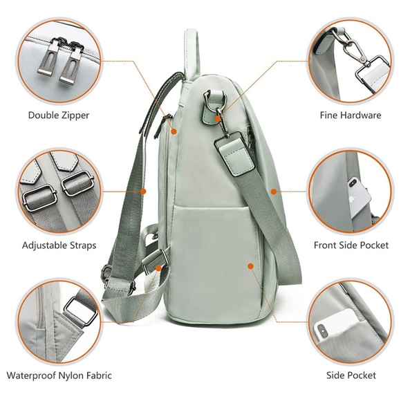 S. the Widow | Bags | Mint Green Leather Mini Backpack | Poshmark